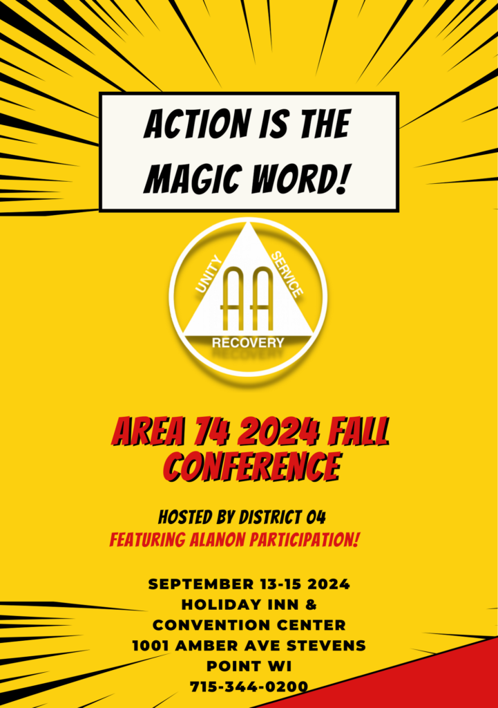 Area 74 2024 Fall Conference - Alcoholics Anonymous - District 04 Area 74